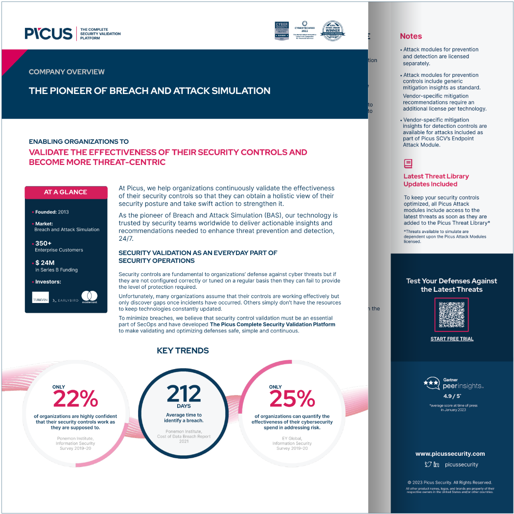 Breach & Attack Simulation Datasheet | Picus